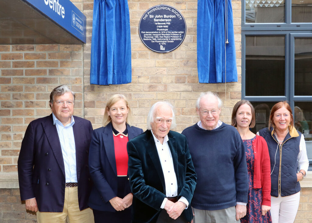 Blue plaque unveiled in Oxford to celebrate Sir John Scott Burdon ...